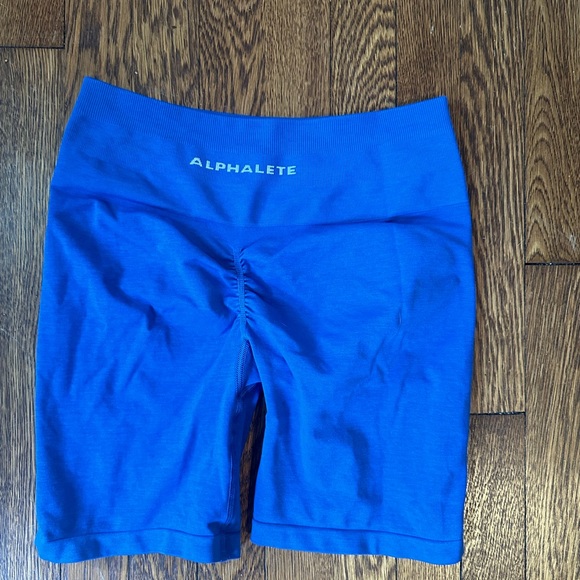 Alphalete | Shorts | Alphelete Amplify Shorts In Blue Worn Twice | Poshmark